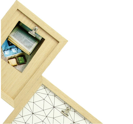 Creative Frame with Clips for 3 Photos Family Multi Photos Frames Collage Easy Quick Change Photo Collage Hang on Wall o