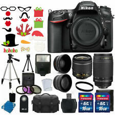 Discount Nikon D7200 Digital SLR Camera +4 Lens 18-55mm VR 70-300 +32GB Full Value Bundle