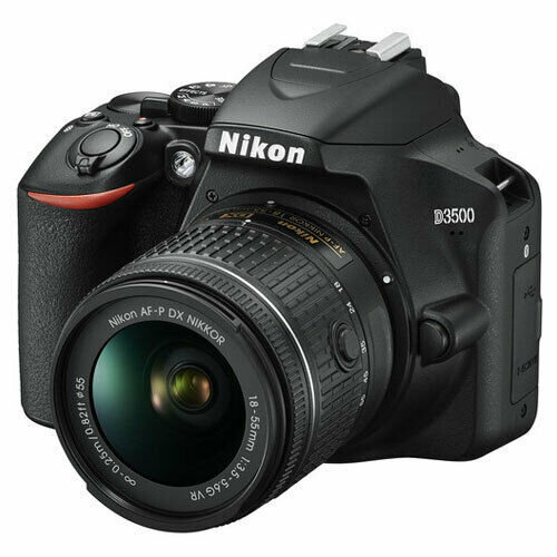 Discount Nikon D3500 Digital SLR Camera + 4 Lens: 18-55mm VR Lens 70-300mm + 32GB Bundle