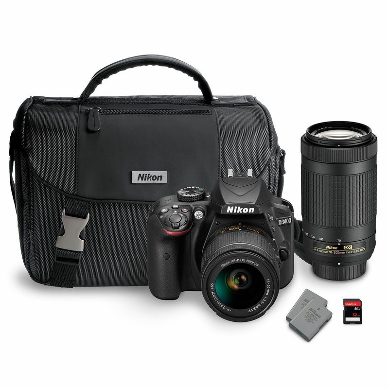 Discount Nikon D3400 24.2MP Digital SLR Camera - Black (Kit w/ AF-P DX 18-55mm Lens)