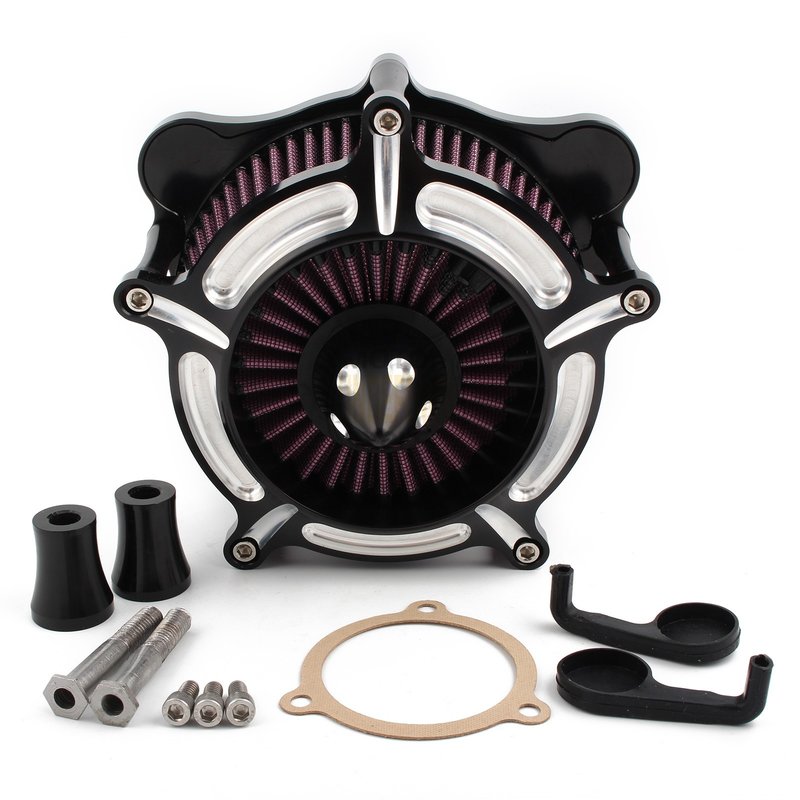 Motorcycle Air Filter Cleaner Kits Spike Turbine Black For Harley Touring Road King Electra Street Glide Softail Dyn