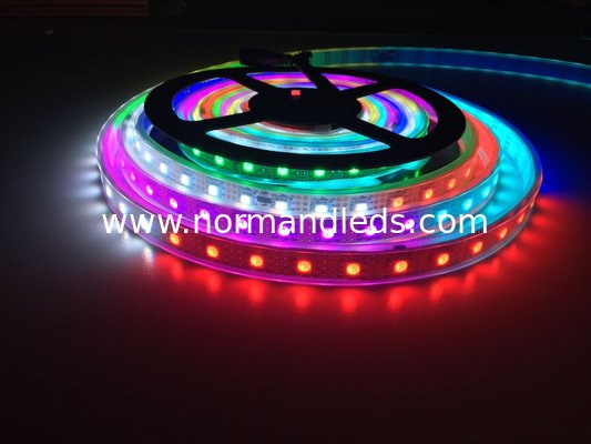 DC5V WS2813 led Strip Addressable Dual-signal wires RGB led pixel strip,waterproof with silicon tube,5m