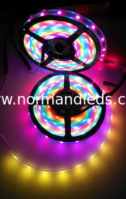 ws2812b ws2812 RGB led strip 5m 30leds/m Black PCB IP67 addressable DC5V