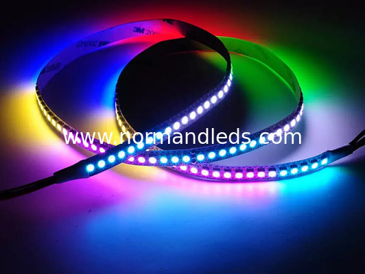 1M WS2812B 5050 RGB 144led Dream color LED Strip Light Individual Addressable 5V Black PCB Waterproof IP67
