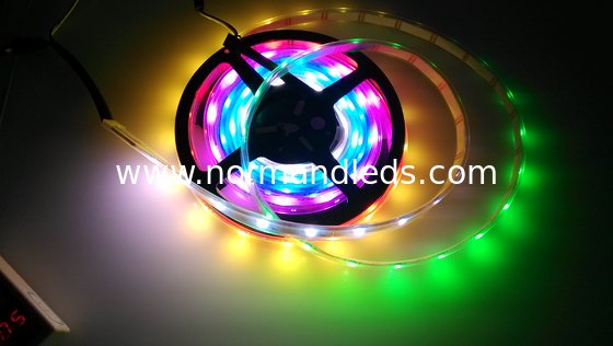 Addressable 5m 30LEDs/m DC5V WS2813 RGB led pixel strip,waterproof by silicon tube;IP67,with 30pixels/M