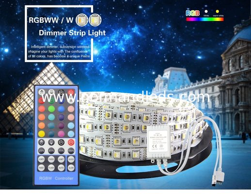 5m 12V/24V 4IN1 4 Colors in 1 LED RGBW RGBWW 5050 SMD RGB+White/Warm White waterproof LED flexible strip
