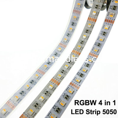 5050 LED RGBW/RGBWW Strip Light 4in1 Led Flexible Tape DC 12V /24V 5M 60LED/M 300LED High Brightness String 3M Sticker