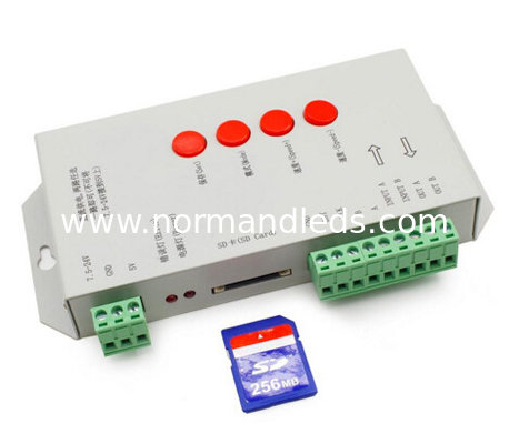 T1000S 2048 Pixels Controller SD Card WS2801 WS2811 WS2812B LPD6803 LED Strip DC5V 24V T-1000S RGB full color Color