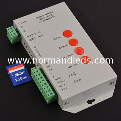 T-1000S,LED sd card pixel controller;full color;SPI signal output;2048 pixels controlled;2017 new Version