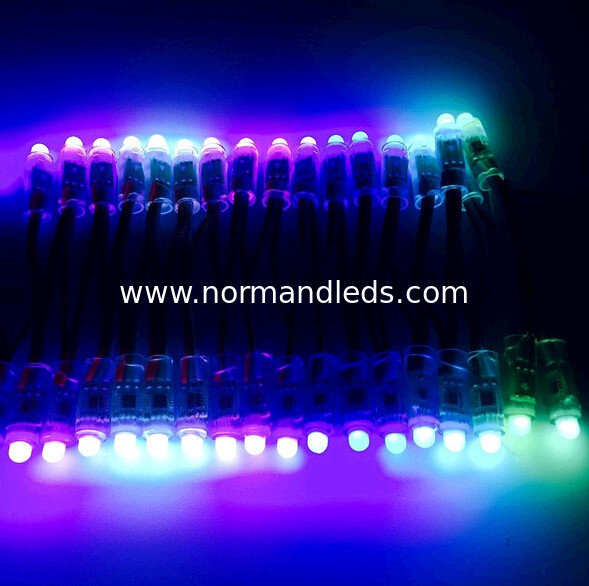 50pcs 12mm WS2811 IC Round LED Pixel Module Exposed Light RGB Color String
