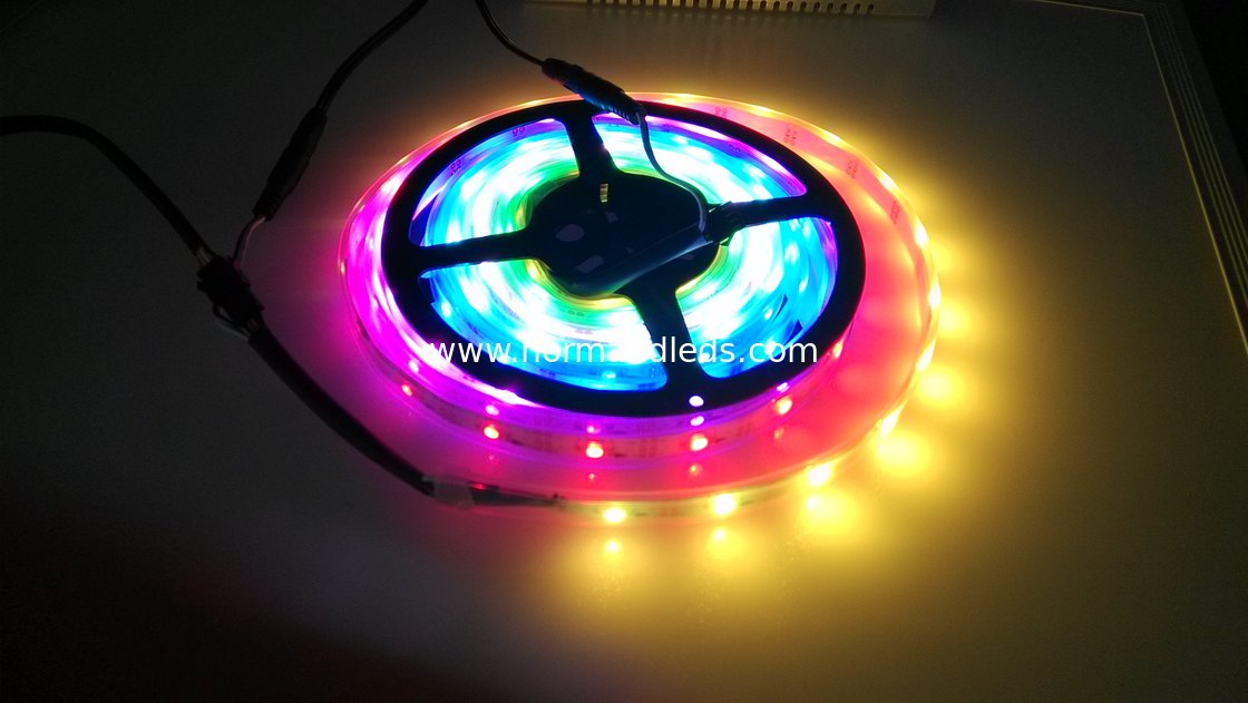 Addressable 5m 30LEDs/m DC5V WS2813 RGB led pixel strip,waterproof by silicon tube;IP67,with 30pixels/M