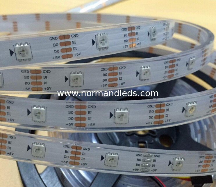 Addressable 5m 30LEDs/m DC5V WS2813 RGB led pixel strip,with 30pixels/M;WHITE PCB