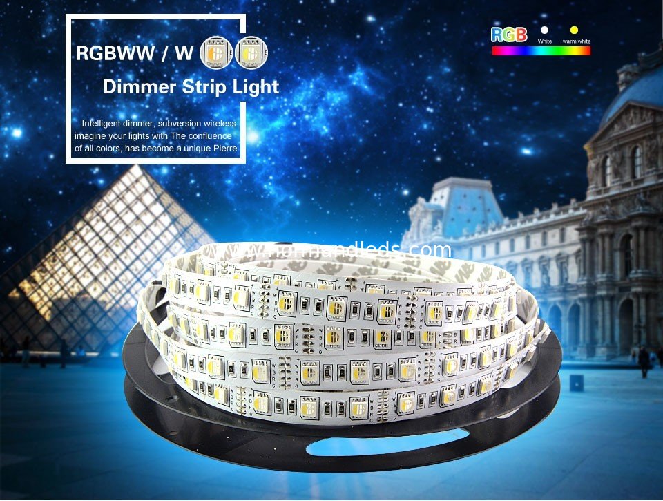 4 in 1 RGBW LED Strip 5050 DC12V Flexible LED Light RGB+White / RGB+Warm White 4 color in 1 LED Chip 60 LED/m 5m/lot