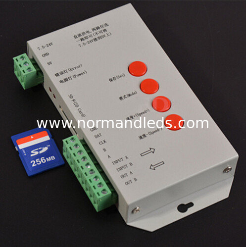 T-1000S,LED sd card pixel controller;full color;SPI signal output;2048 pixels controlled;2017 new Version