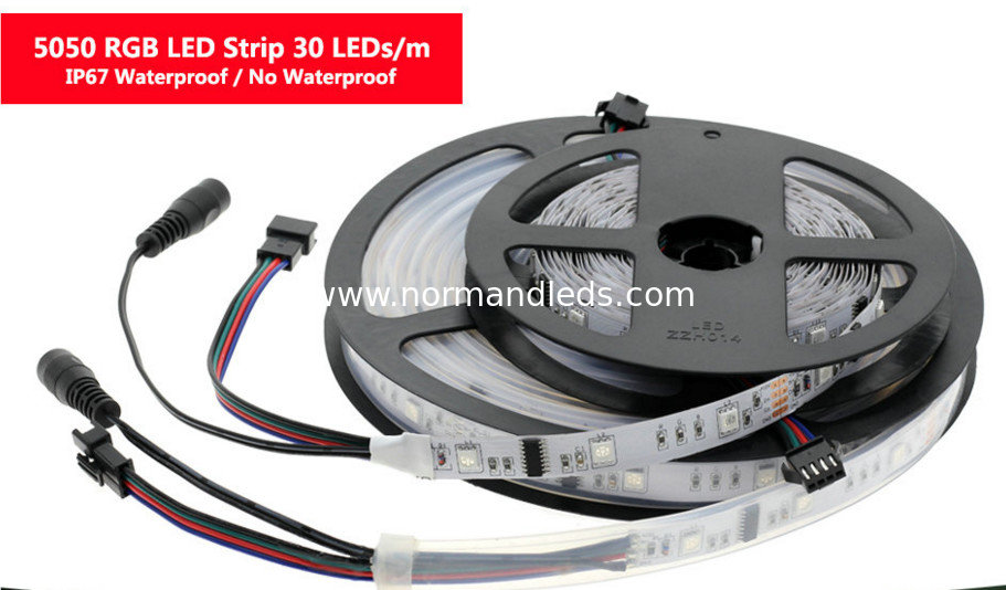 5m/lot 30LED/m 6803 led strip lights waterproof SMD5050 RGB  magic full color led ribbon tape 133 Program RF control