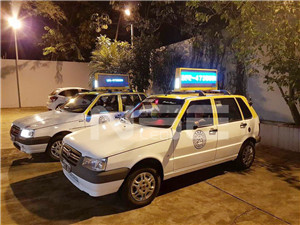 Taxi Top Media Display In Argentina Taxi Topper LED Display