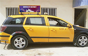 Double Sided P5mm Car Roof Sign In Cote d'Ivoire Taxi Topper Display