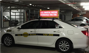 Taxi Top LED Billboard In Australia Taxi Topper LED Sign