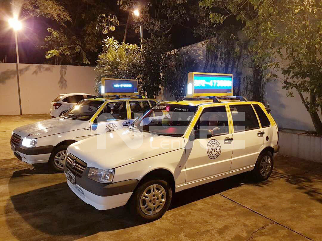 Taxi Top Media Display In Argentina Taxi Topper LED Display