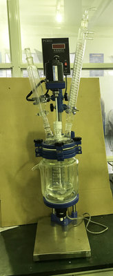 Borosilicate Glass Made 3L Double Wall Glass Reactor for Pilot Test