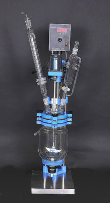 Borosilicate Glass Made 3L Double Wall Glass Reactor for Pilot Test