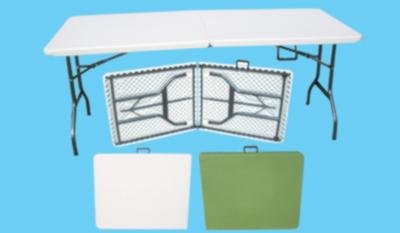 China wholesale 6 foot fold in half table/6 foot portable plastic folding table supplier