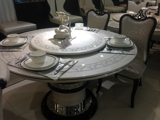 China wholesale round marble table dining furniture supplier