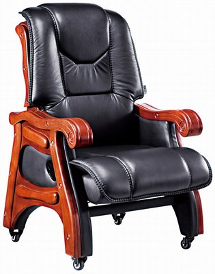 China four legs movable solid wood office executive chair supplier