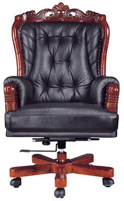 China luxury solid wood base office boss chair furniture supplier