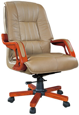 China luxury wooden base office manager chair furniture supplier