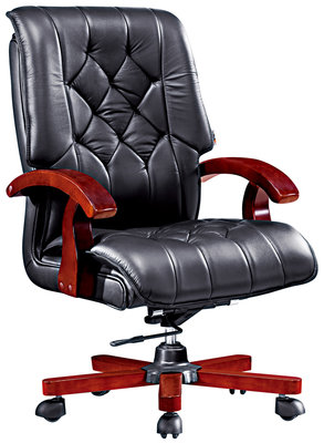China medium back solid wood office manager chair furniture supplier