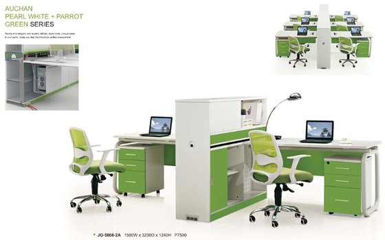 China modern 2 seater office workstation with cabinet,#JO-5008-2 supplier