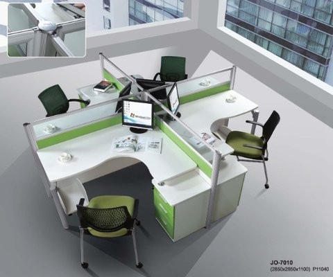 China 4 seat office partition workstation,4 seat office cubicle,#JO-7010 supplier
