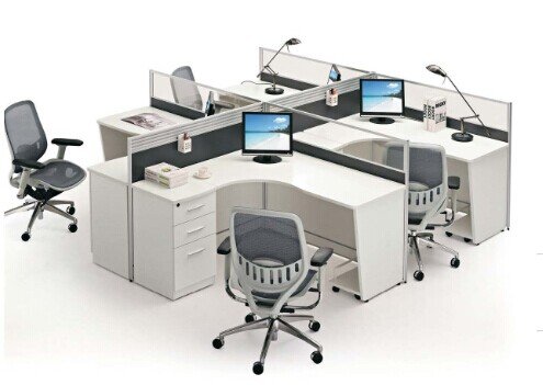 China modern office 4 seater partition workstation furniture,4 person office cubicle,#JO-7040 supplier