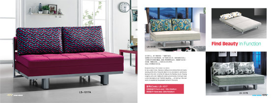 China modern foldable fabric sofa bed made in Foshan,#LS-1017 supplier