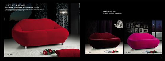 China red lips fabric sofa,#LS-033 supplier
