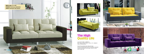 China yellow fabric sofa bed,#LS-067 supplier