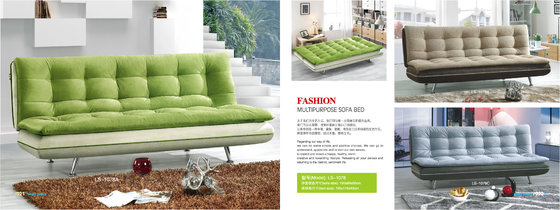 China fashionable three seat fabric sofa bed,#LS-1078 supplier