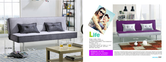 China fashionable three seater fabric sofa bed,#LS-1076 supplier