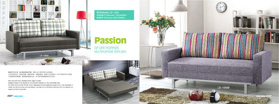 China two seat fabric cum sofa bed,#LS-1055 supplier