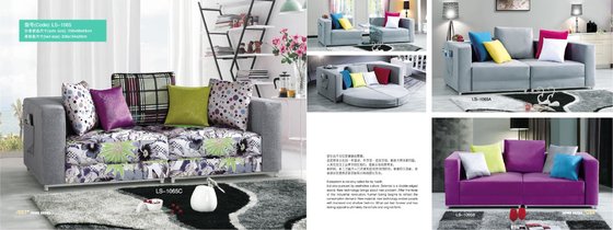 China fashionable three unit fabric sofa bed with pocket,#LS-1065 supplier