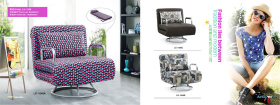 China single swivel sofa bed with arm,#LS-1046 supplier