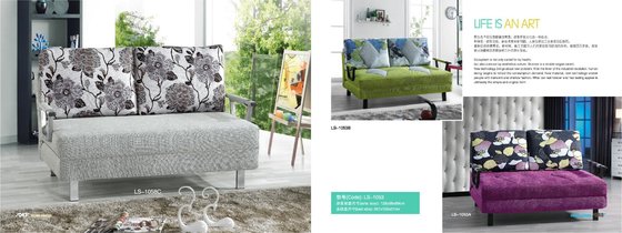 China two seat fabric foldable sofa bed,#LS-1053 supplier
