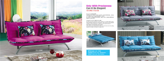 China fashionable three unit folding fabric sofa bed,#LS-1059 supplier
