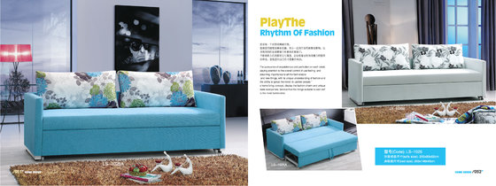 China modern three seat fabric sofa cum bed,#LS-1025 supplier