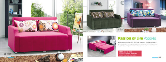 China two seats fabric arm cum sofa bed,#LS-1042 supplier