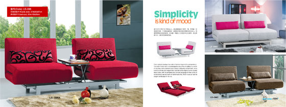 China two seat fabric sofa bed with coffee table,#LS-096 supplier