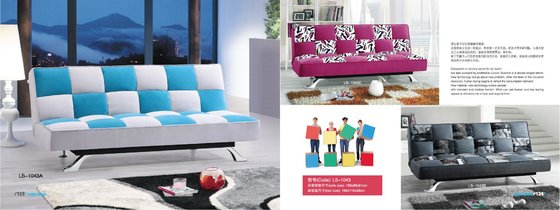 China modern three seat fabric sofa bed Foshan factory,#LS-1043 supplier