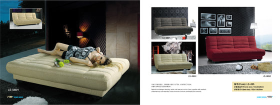China modern 3 seat fabric sofa bed Foshan factory,#LS-085 supplier