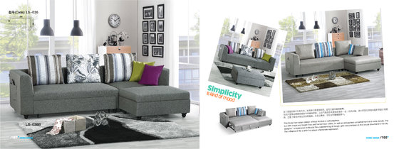 China fabric section sofa bed furniture,#LS-036 supplier
